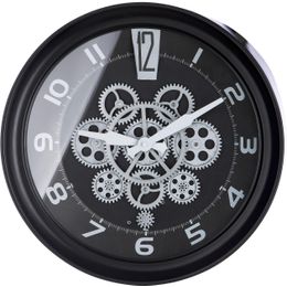 Wanduhr CASABLANCA BY GILDE "Wanduhr Pinon", schwarz, B:43cm H:43cm T:9,5cm, Wanduhren, Wanduhr
