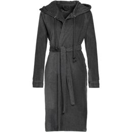 Bademantel Vossen "Jive, ideal f&uuml;r Sauna & Spa, Hotelbademantel, Morgenmantel" Gr. XXL, grau (graphit), L:108cm, Baumwolle, Hausm&auml;ntel, Bademantel, Kordel & Kofferbandeinfassung