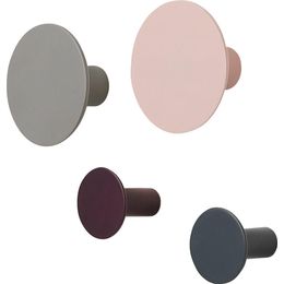 Garderobenhaken Blomus "PONTO", bunt (mehrfarbig (elephant skin, rose dust, winetasting, gunmetal)), B:8,5cm H:8,5cm T:4,5cm &Oslash;:8,5cm, Polyresin (Kunststein), Garderobenhalter, Garderobenhaken