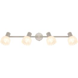 Globo LIGHTING Deckenspot "PLANTA", beige (sandfarben matt), 4, H: 15,5cm, 1 Stk., Leuchten, Sandfarbener Strahler mit Holzoptik und Glas satiniert, Deckenspot