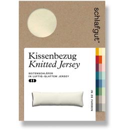 Seitenschl&auml;ferkissenbezug Schlafgut "Pure Seitenschl&auml;ferkissen", gelb (gelb light), B:40cm L:140cm, Bio-Baumwolle, Obermaterial: 95% Baumwolle, 5% Elasthan, Kissenbez&uuml;ge, aus Bio-Baumwolle