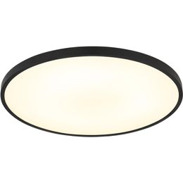 Globo LIGHTING Deckenleuchte "NIELSEN", schwarz matt, &Oslash; 40cm H: 4cm, 1 Stk., Leuchten, Deckenlampe Wohnzimmer-Leuchte Schlafzimmer-Leuchte Flur K&uuml;che, Deckenleuchte