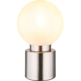 Globo LIGHTING Tischleuchte "MARKA", nickel matt, &Oslash; 15cm H: 24,5cm, 1 Stk., Leuchten, Tischlampe Nachttischlampe Deko-Tischleuchte Schlafzimmer, Tischleuchte