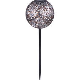 LED Solarleuchte Globo LIGHTING "SOLAR", silber, 1, 1 Stk., Leuchten, Solarlampe f&uuml;r Garten, Toller Lichteffekt, Solarkugel mit Erdspie&szlig;