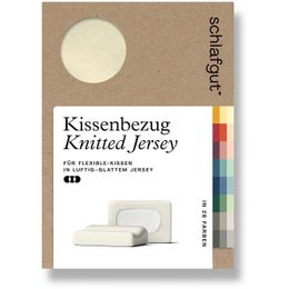 Kissenbezug Schlafgut "Pure flexibler Kissenbezug f&uuml;r Nackenst&uuml;tzkissen", gelb (gelb light), B:40cm L:140cm, Bio-Baumwolle, Obermaterial: 95% Baumwolle, 5% Elasthan, Kissenbez&uuml;ge, Kissenbezug, Bio-Baumwolle mit Elasthan, mit Gummizug, b&uuml;gelfrei