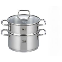 Dampfgartopf ELO, silber (silberfarben), &Oslash;:18cm, T&ouml;pfe, Dampfkochtopf, &Oslash; 18 cm, Induktion