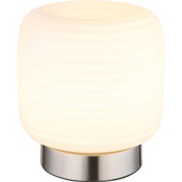 Globo LIGHTING Tischleuchte "KLADORA", nickel matt, &Oslash; 20cm H: 21,5cm, 1 Stk., Leuchten, Tischlampe Nachttischlampe Deko-Tischleuchte Schlafzimmer, Tischleuchte