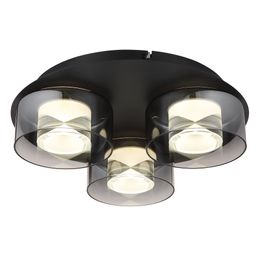 Globo LIGHTING LED Deckenleuchte "BELINDA", schwarz, &Oslash; 38cm H: 11,5cm, 1 Stk., Leuchten, Deckenlampe/4000K/ &oslash;: 380mm/Wohnzimmer, LED Deckenleuchte