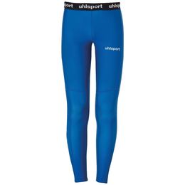 Thermounterhose Uhlsport "Tights DISTINCTION PRO LONG", Herren, Gr. L, 1 Stk., blau (azurblau), Obermaterial: 80% Polyamid PA. 20% Elasthan EL., Unterhosen Thermounterhose