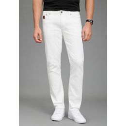 Straight-Jeans Bruno Banani "Hutch", Herren, Gr. 32, L&auml;nge 32, wei&szlig;, Denim/Jeans, Obermaterial: 98% Baumwolle, 2% Elasthan, unifarben, normal lang, Jeans Straight-Jeans, gerade geschnittenes Bein, niedrige Leibh&ouml;he, regul&auml;re Passform, Topseller
