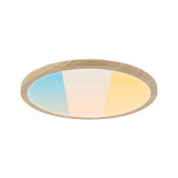 Paulmann LED Panel "Atria Shine 3000K IP44 White Select rund", holzfarben, 1, &Oslash; 29,8cm H: 3,5cm, 1 Stk., Leuchten, Farbwechsler, Farbsteuerung