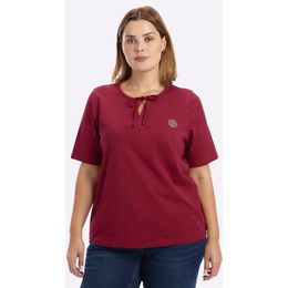 sheego Damen T-Shirt "Halbarmshirt"kirsche, Gr. 48, unifarben, 100% Baumwolle, Shirts