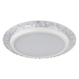 Globo LIGHTING LED Deckenleuchte "ABIGAIL", wei&szlig; (wei&szlig; matt), 1 Stk., Leuchten, Deckenlampe, Kristalle, opal, Wohnzimmer, Schlafzimmer, LED Deckenleuchte
