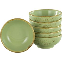 Tapas-Schale Creatable "NATURE COLLECTION", gr&uuml;n, &Oslash;:8cm, Steinzeug, Sch&uuml;sseln, Snackschale, Dipschale, Servierschale, &Oslash; 8 cm