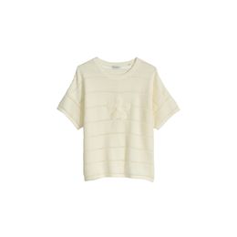 Marc O'Polo T-Shirt MARC O'POLO "mit Lochstrickmuster", Jungen, Gr. 152, wei&szlig; cotton, Obermaterial: 100% Baumwolle, unifarben, relaxed fit, Shirts T-Shirt