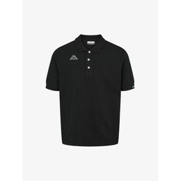 Kurzarmhemd Kappa "Kappa Polo KMLogo Maltaxita", Herren, Gr. L, Normalgr&ouml;&szlig;en, schwarz, Obermaterial: 100% Baumwolle, Hemden