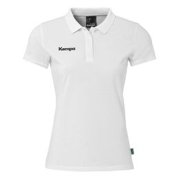 Poloshirt Kempa "POLO SHIRT Classic Women", Herren, Gr. L, wei&szlig;, Obermaterial: 57% Baumwolle CO(Bio). 38% Polyester Pol. recyc.. 5% Elasthan EL., Shirts