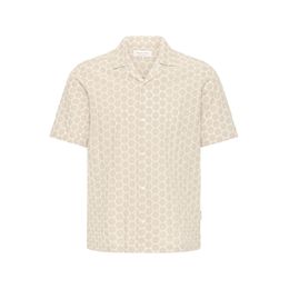 Kurzarmhemd Casual Friday "Kurzarmhemd CFSamwell", Herren, Gr. M, N-Gr, grau (plaza taupe), Obermaterial: 100% Baumwolle CO., Hemden