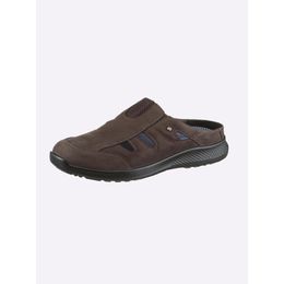 Clog Jomos, Herren, Gr. 44, braun, Leder, Nubukleder, Schuhe Clog