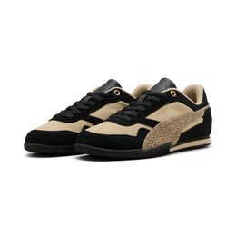 Sneaker Puma "BELLA DONNA SD TOPCAT", Herren, Gr. 39, toasted almond, Puma schwarz, Leder, Schuhe Sneaker, mit Animal-Print, mit Textil-Innenmaterial, mit Schn&uuml;rung