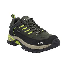 Wanderschuh CMP "RIGEL 2.0 LOW TREKKING SHOES WP", Herren, Gr. 46, pine, mela, Leder, Synthetik, Schuhe Wanderschuh