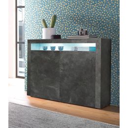 borchardt M&ouml;bel Highboard BORCHARDT M&Ouml;BEL "Santa F&eacute;, Kommode mit moderner Rahmenoptik, Breite 107 cm", grau (schiefer), B:107cm H:89cm T:35cm, Holzwerkstoff, Sideboards, Highboard, Breite 107 cm
