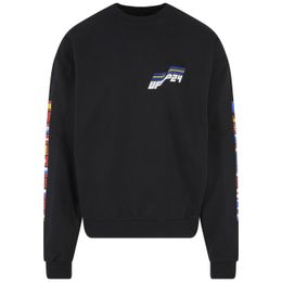 Rundhalspullover "Upscale by Mister Tee Herren Ultra Heavy Cotton Crewneck", Herren, Gr. L, schwarz, 100% Baumwolle, UPSCALE BY MISTER TEE, mehrfarbig, oversize, Rundhals, Pullover Rundhalspullover