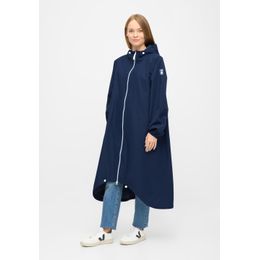 Regenmantel Derbe "Kapby", Damen, Gr. 34, navy peony, Obermaterial: 100% Polyester. Futter: 100% Polyester, M&auml;ntel, 2-Wege-Rei&szlig;verschluss, wasserabweisend, winddicht, Kapuze
