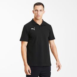 Poloshirt Puma "TEAMGOAL 23 CASUALS POLO", Herren, Gr. L, schwarz (Puma schwarz), Piqu&eacute;, Obermaterial: 96% Baumwolle, 4% Elasthan, unifarben, slim fit normal, Shirts, Slim Fit Passform, Kurzarm, mit Rei&szlig;verschluss, normale Kragenform