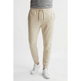 Jogginghose BOSS Green "Hadiko", Herren, Gr. L, N-Gr, light beige272, Web, Obermaterial: 95% Baumwolle, 5% Elasthan, regular fit lang, Hosen Jogginghose, mit Kordel