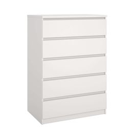 Kommode Inosign "Naia, Aufbewahrung, 5 Schubladen, Matt-Optik, grifflose Front", wei&szlig;, B:77cm H:111,3cm T:50cm, Holzwerkstoff, Sideboards, Kommode, Modern, skandinavisches Design, in mehreren Farben, Hoch