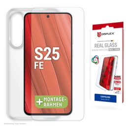 Displex Displayschutzglas "Real Glass Screen Protector inklusive Case", transparent, B:9cm H:1,2cm T:20mm, Displayfolien, Displayschutzfolie, Schutzfolie, Bildschirmschutz, kratz- & sto&szlig;fest