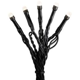 Konstsmide LED-Lichterkette "Weihnachtsdeko aussen", Energieeffizienz: G (A-G), schwarz, Dioden 120 Stk., Kabell&auml;nge 10m x Gesamtl&auml;nge 29,04m, Lichterketten, gefrostet, 120 warm wei&szlig;e Dioden