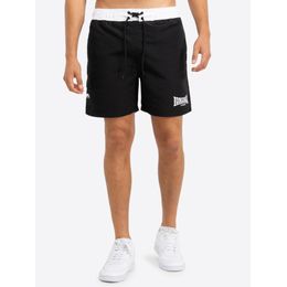 Shorts Lonsdale "THORPE", Herren, Gr. 5XL, N-Gr, schwarz-wei&szlig; (schwarz, wei&szlig;), Obermaterial: 100% Polyester, Hosen Shorts