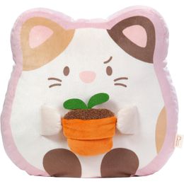 Kuscheltier Nici "mymochi, Katze Angy mit Blumentopf 35x33x12 cm", wei&szlig;, Pl&uuml;schfiguren, KinderB:35cm H:33cm L:12cm, Pl&uuml;sch, Kuscheltier, B:35cm H:33cm L:12cm