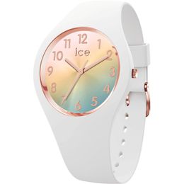 Ice Watch Quarzuhr ICE-WATCH "ICE sunset - S37 - 3H", wei&szlig;, Armbanduhren, Damen, Quarzuhr, Armbanduhr, Damenuhr, Silikonarmband, analog
