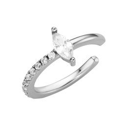 Ohrklemme Firetti "Schmuck Geschenk Silber 925 Ear Cuff", silber (silberfarben, kristallwei&szlig;, kristallwei&szlig;), Ohrringe, Damen, Silber 925 (Sterlingsilber), mit Zirkonia (synth.)