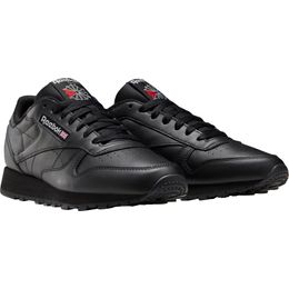 Sneaker Reebok CLASSIC "CLASSIC LEATHER", Damen, Gr. 39, schwarz, Leder, Schuhe Sneaker, Topseller