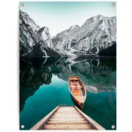 Poster Reinders "Berg See", blau (farbe bild(er): blau), B:60cm H:80cm T:0,1cm, Leinwand, Bilder, Poster