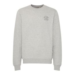 Rundhalspullover Blend "Rundhalspullover BHSweatshirt", Herren, Gr. XL, grau (stone mix), Obermaterial: 55% Polyester PES. 45% Baumwolle CO., Pullover Rundhalspullover