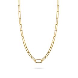 Charm-Kette Thomas Sabo "Charm Club Connect: Paperclip mit einem Connect Link" Gr. 50, gold (gelbgoldfarben), Halsketten, Damen, 50, Silber 925 (recycelt), B: 16,5mm, B:16,5mm