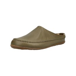 Hausschuh Haflinger "Haflinger Hausschuhe Leder", Herren, Gr. 43, gr&uuml;n, Leder, Schuhe Hausschuh