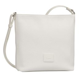 Umh&auml;ngetasche Gabor "Elfie", Damen, Gr. B/H/T: 24,5cm x 23,5cm x 6cm, wei&szlig;, Lederimitat, clean, gepflegt, unifarben, Taschen Umh&auml;ngetasche, Damen Schultertasche, Handtasche mit Logo-Aufn&auml;her
