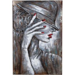 Metallbild CASABLANCA BY GILDE "Bild rechteckig Casablanca wei&szlig; H. 120 cm", wei&szlig; (farbe bild(er): wei&szlig;), B:80cm H:120cm T:6cm, Metall, Bilder