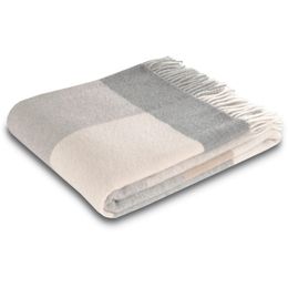 Wohndecke Biederlack "Soft Impression im Doubleface-Look", grau (pleasant stone), B:130cm L:170cm, Baumwolle, Kaschmir, Wohndecken, Wohndecke, Baumwolle-Kaschmir-Mix