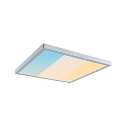 Paulmann LED Panel "Atria Shine 3000K IP44 White Select eckig", chromfarben, 1, H: 3,5cm, 1 Stk., Leuchten, Farbwechsler