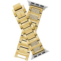 Smartwatch-Armband Guess "Apple Strap", gold (goldfarben), Uhrenarmb&auml;nder, Edelstahl, Wechselarmband, Ersatzband, Edelstahl, passend f&uuml;r die Apple Watch