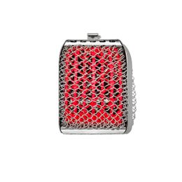 Ersatzb&uuml;rste OXO GOOD GRIPS "Austauschkopf f&uuml;r borstenloses Grillb&uuml;rste", rot (silber, rot), B:10,66cm H:3,8cm L:17,6cm, Edelstahl, Silikon, Reinigungsb&uuml;rsten