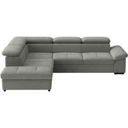 Sit & More Ecksofa SIT & MORE "Viola", anthrazit, B:249cm H:73cm T:226cm, 100% Polyester, Sofas, Ecksofa, optional Bettfunktion