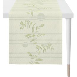 Tischl&auml;ufer Apelt "6871 LOFT STYLE, Sommerdeko, Sommer", gr&uuml;n (hellgr&uuml;n), B:48cm L:140cm, Polyester, Viskose, Tischdecken, Jacquard-Gewebe
